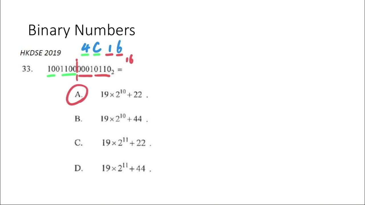 HKDSE MC/Number System (Binary Number) - YouTube