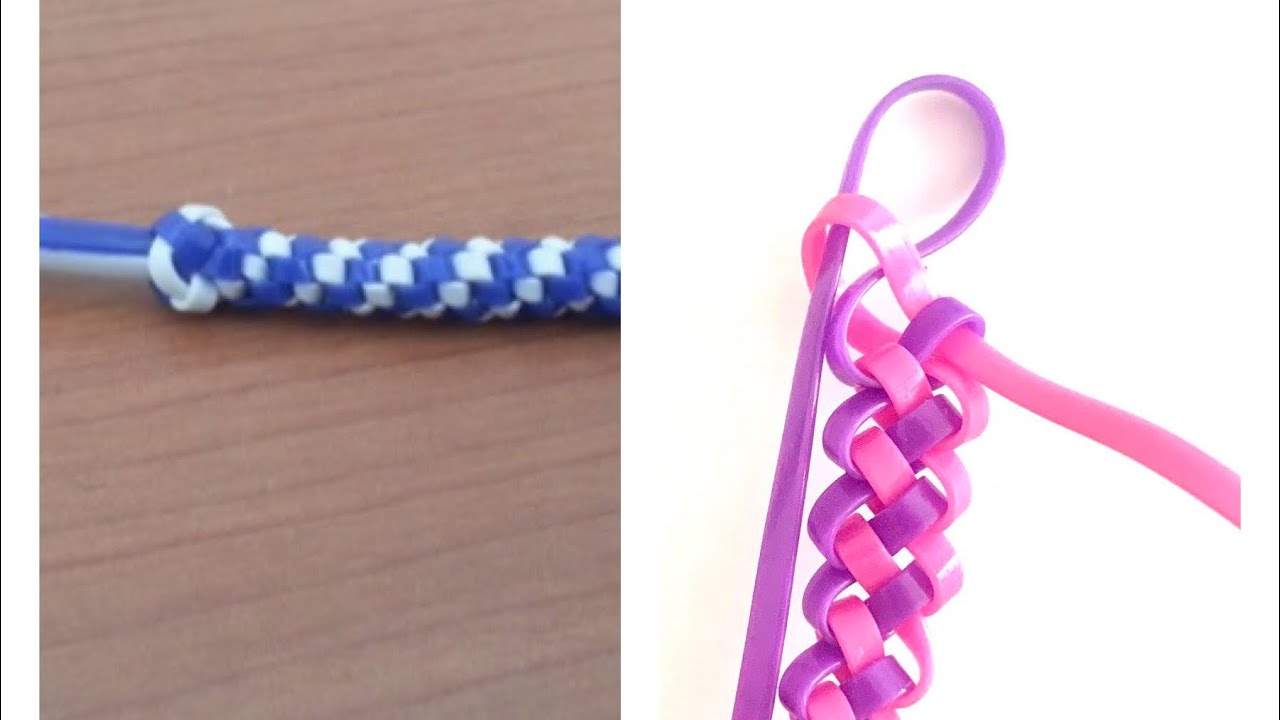 How to make circle and butterfly stitch boondoggle keychain - YouTube