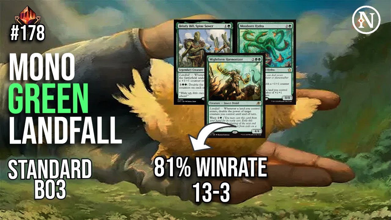 Mono Green Landfall With 81% Winrate | Standard Bo3 | High Mythic Rank ...
