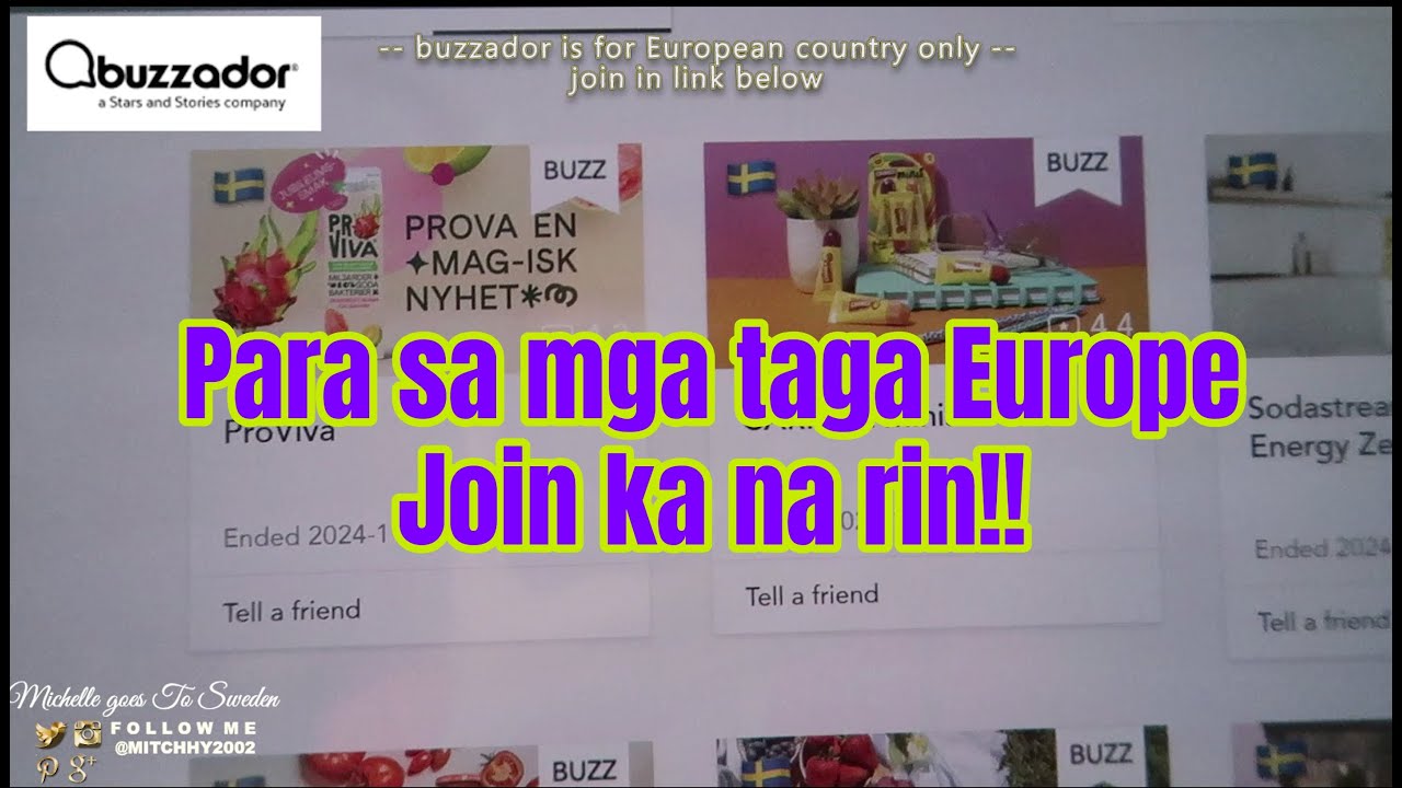 ANO BA ANG BUZZADOR | PINAY in 🇸🇪 | PWEDE KA SUMALI BASTA NASA EU KA 😉 - YouTube