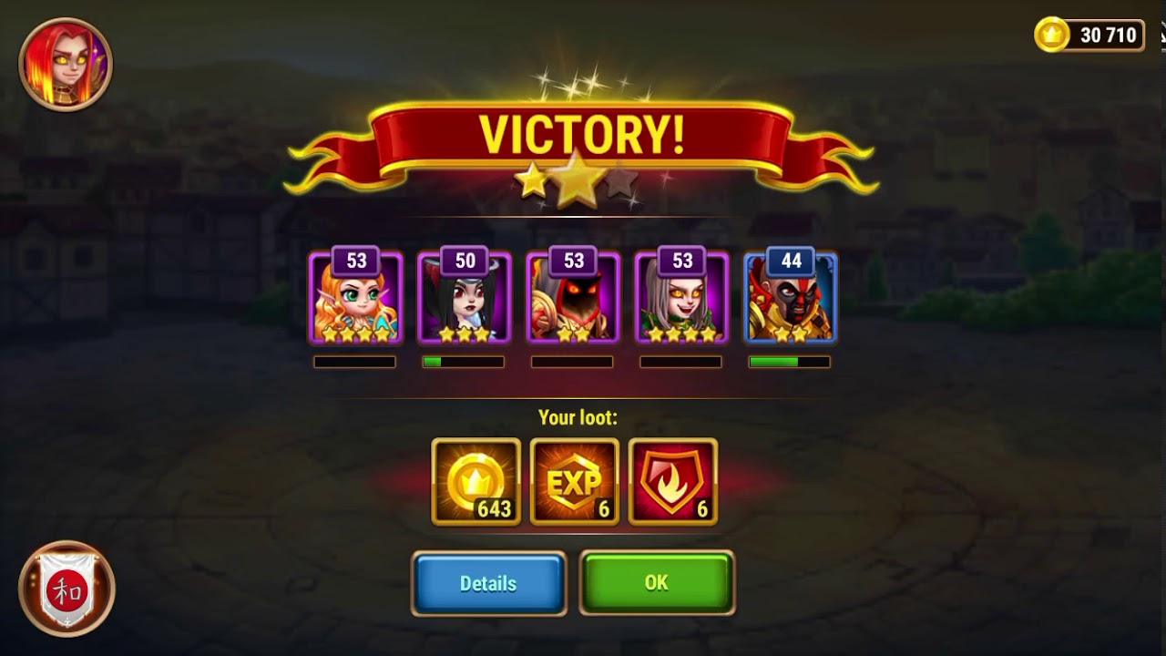 Speed run of the first five levels on hero wars - YouTube