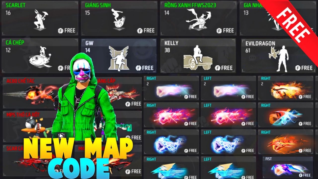 FREE FIRE NEW MAP CODE INDONESIA SERVER | FREE FIRE CRAFTLAND MAP CODE ...