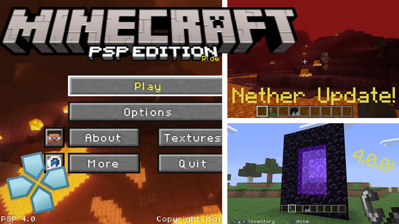 Nether di minecraft versi PSP?! Minecraft PSP versi 4.0.0 Beta - YouTube