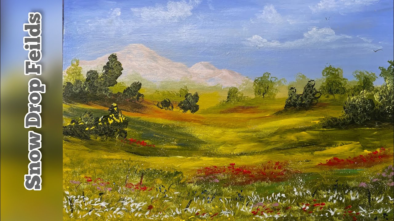 Acrylic painting for Beginners Snow Drops - YouTube