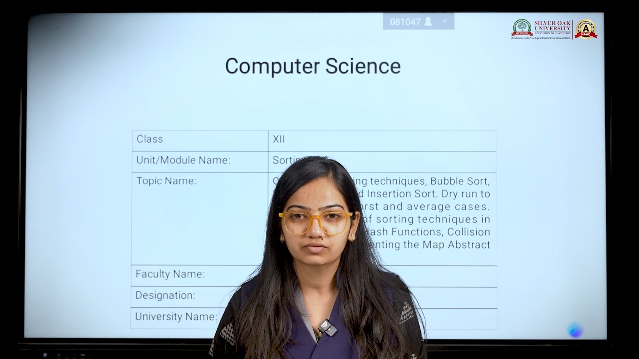 Sorting Algorithms |Class 12 Computer Science Students| Complete ...