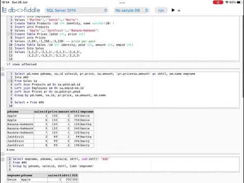 Simple Sales Orders Rollup Report , sql server - YouTube