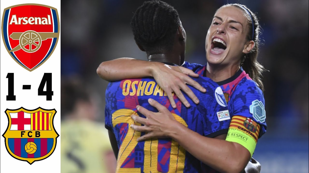 Barcelona Femeni vs Arsenal Women 4 - 1 | UEFA Women's Champions League ...
