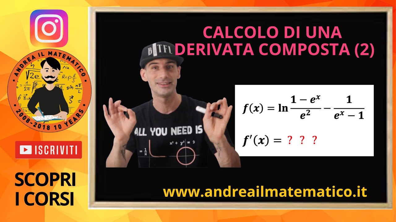 DERIVATA DI UNA FUNZIONE COMPOSTA (2) - REGOLE DI DERIVAZIONE - YouTube