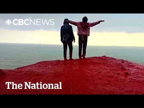 #TheMoment rain and erosion created 'blood rivers' in Iran