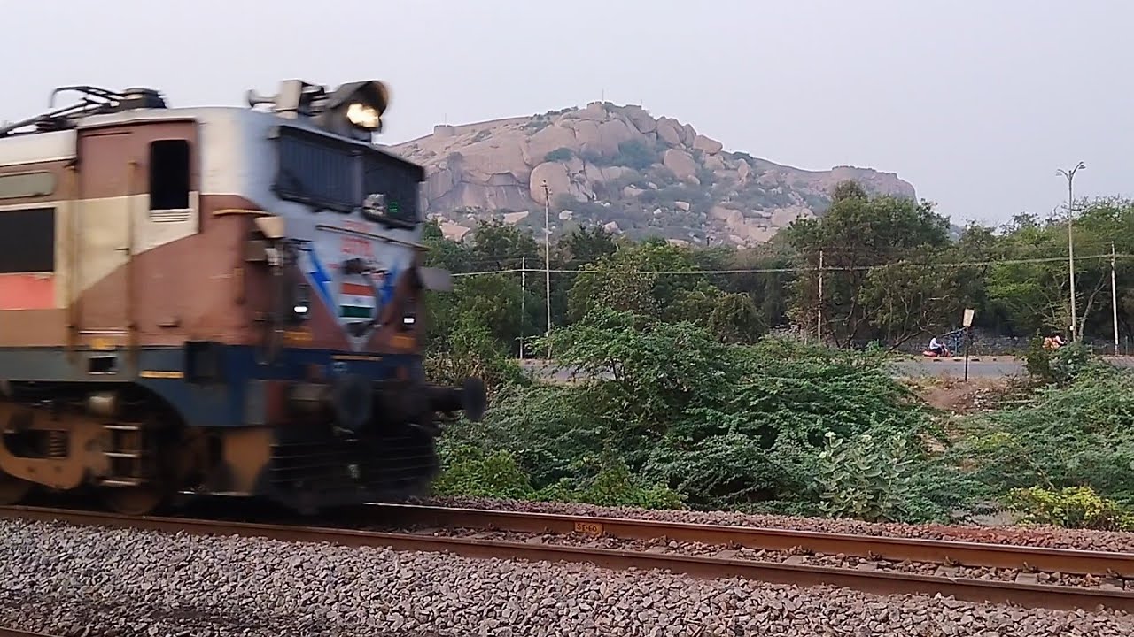 #Ballari fort welcomes Barbie doll liveried loco hauled 17226 ...