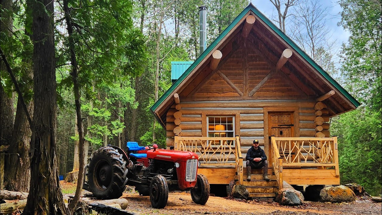 How We Built our Off-Grid Log Cabin in the Canadian Wilderness! - YouTube