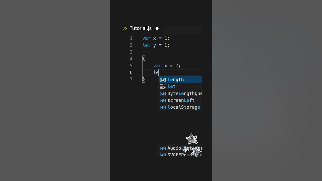 The Difference Between Declaring A Variable With Let Es6 And Var Coding Javascript Tutorial