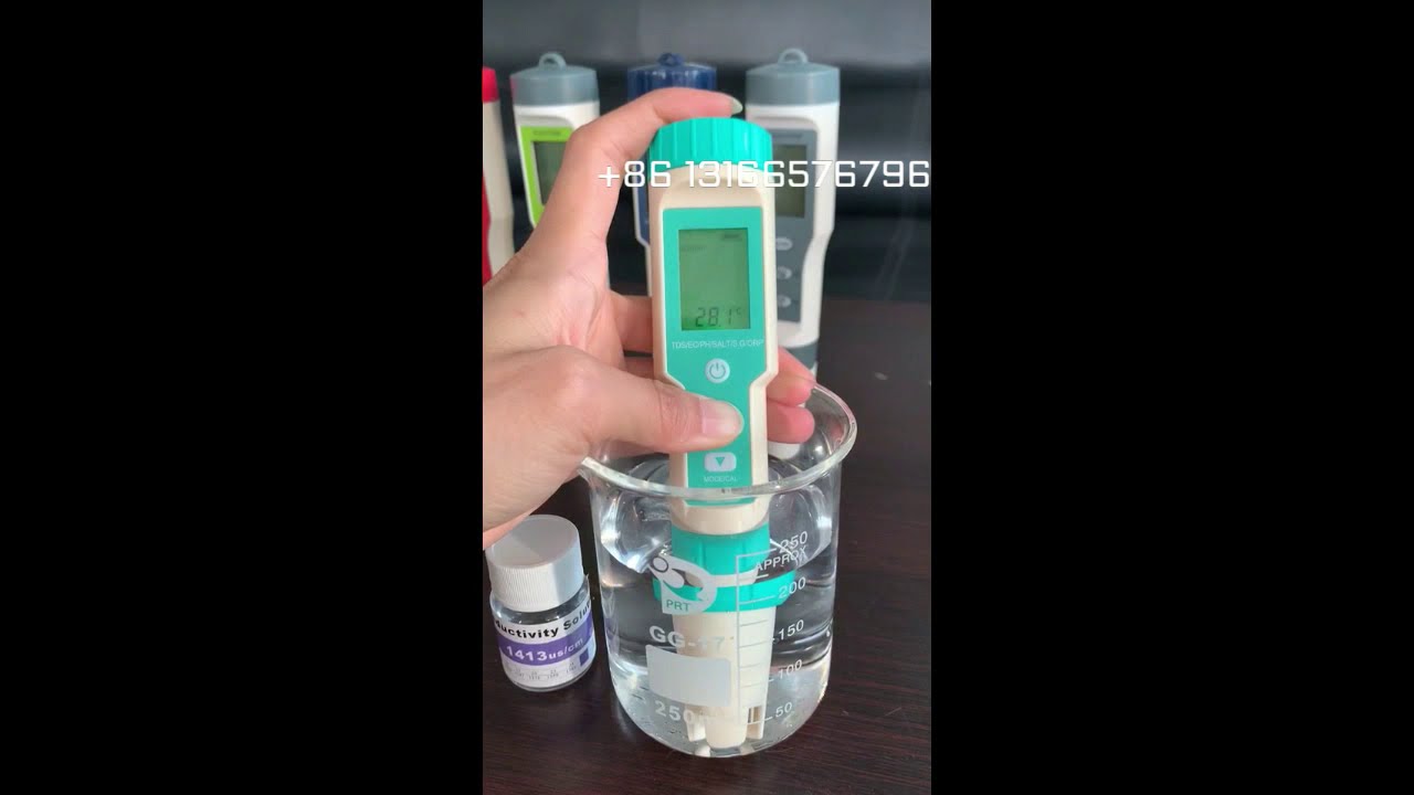 C-600 combo 7 in 1 ec calibration 1413 uS/cm calibration pH orp ...