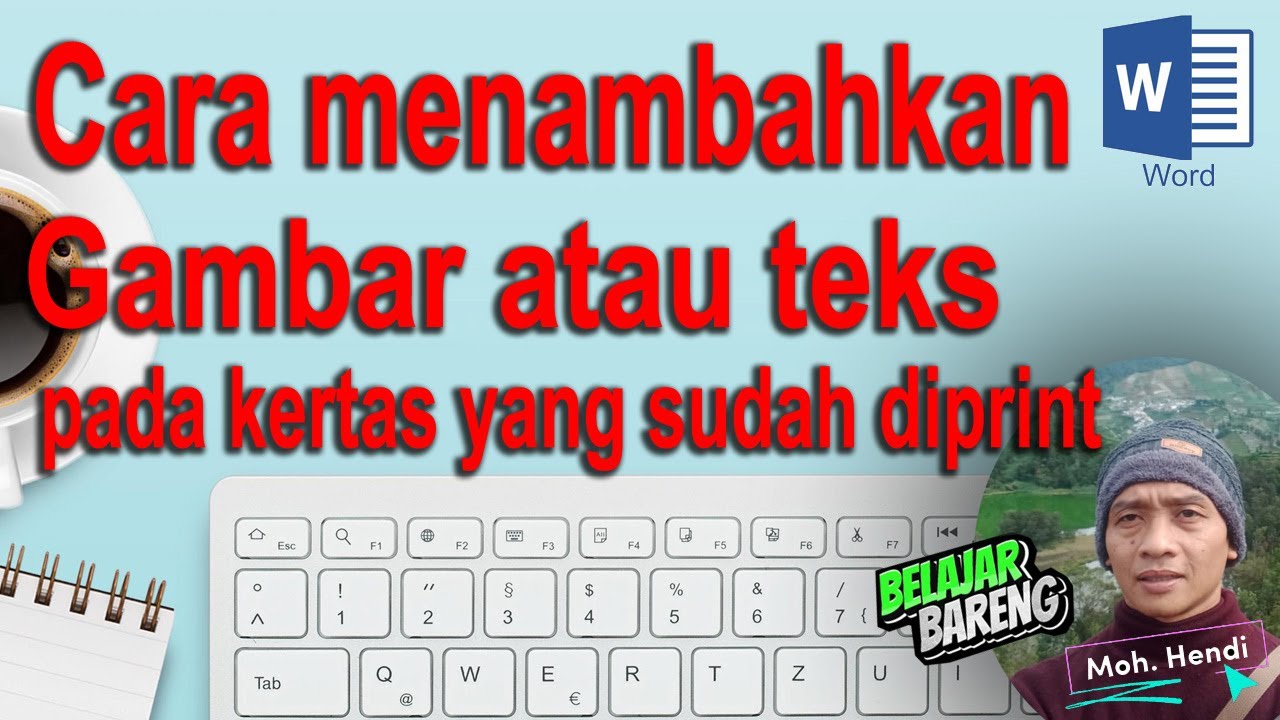 Cara menambahkan gambar atau teks pada kertas yang sudah di print ...