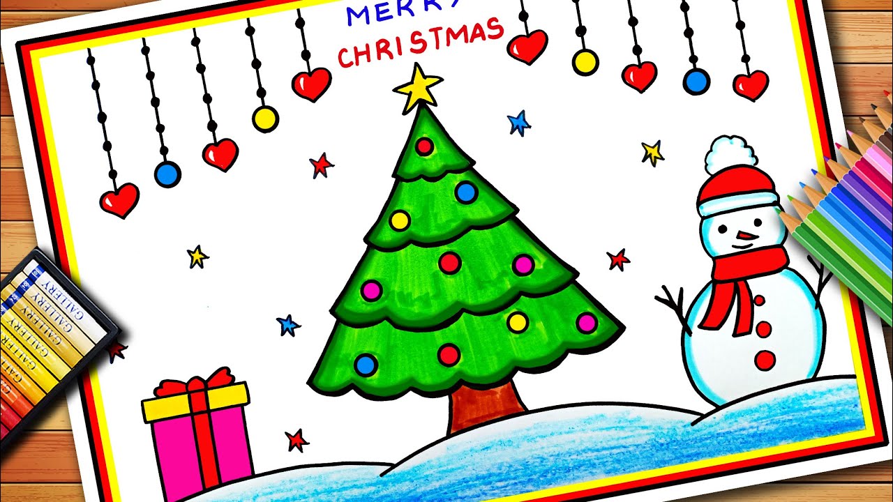 Christmas Drawing Easy | Christmas Drawing Easy | Christmas Painting ...