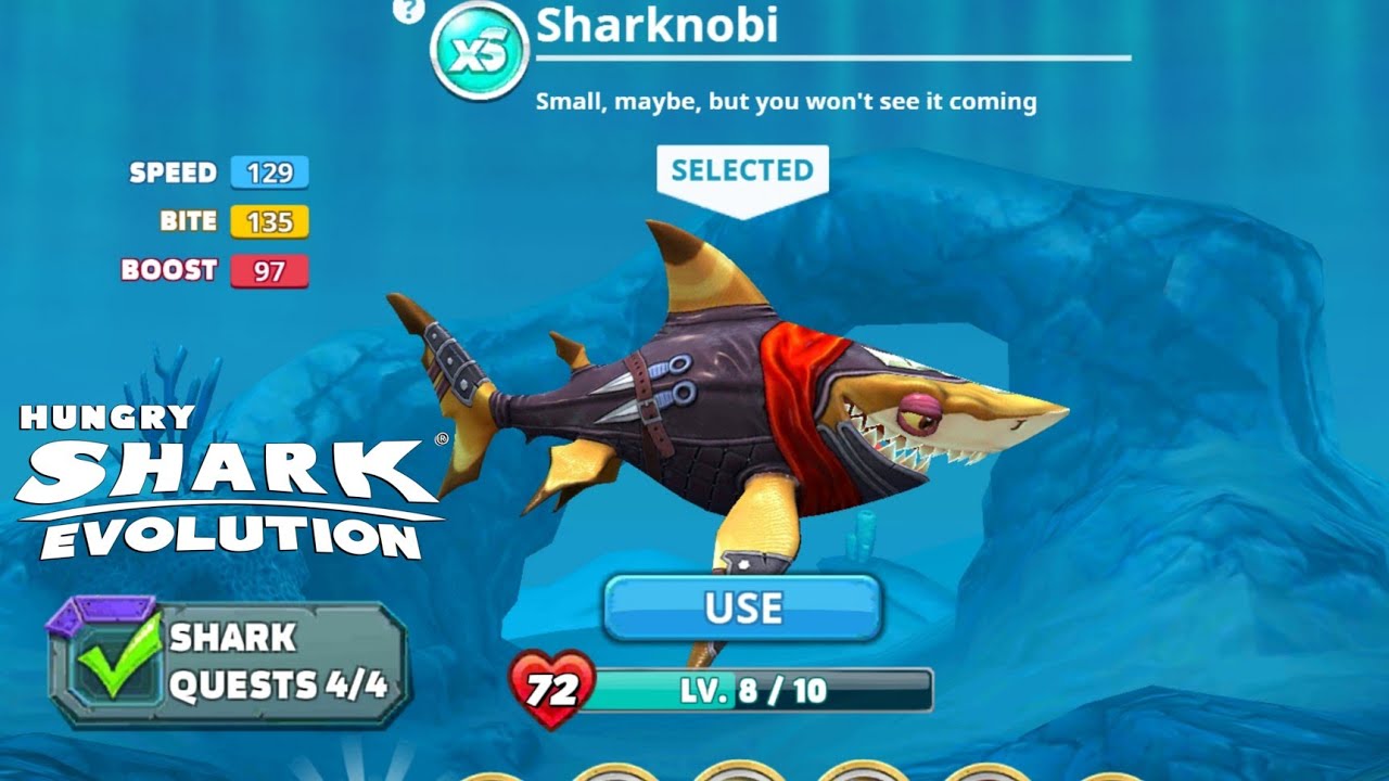 SHARKNOBI SKIN GAMEPLAY HUNGRY SHARK EVOLUTION | KAIJU GAMER PH - YouTube