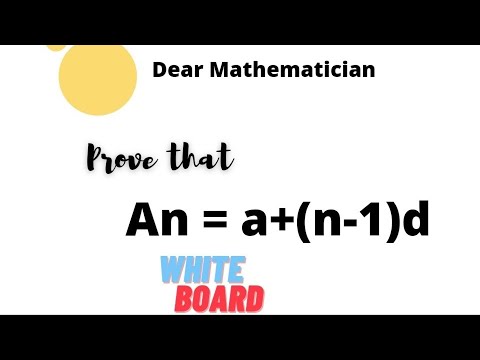 prove the nth term in a sequence is an=a+(n-1)d - YouTube