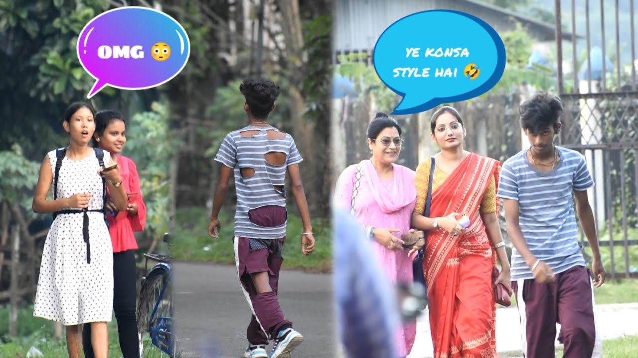 STYLISH DRESS PRANK 🩳 | Best Reaction on public 😂 | 2022 Funny video ...