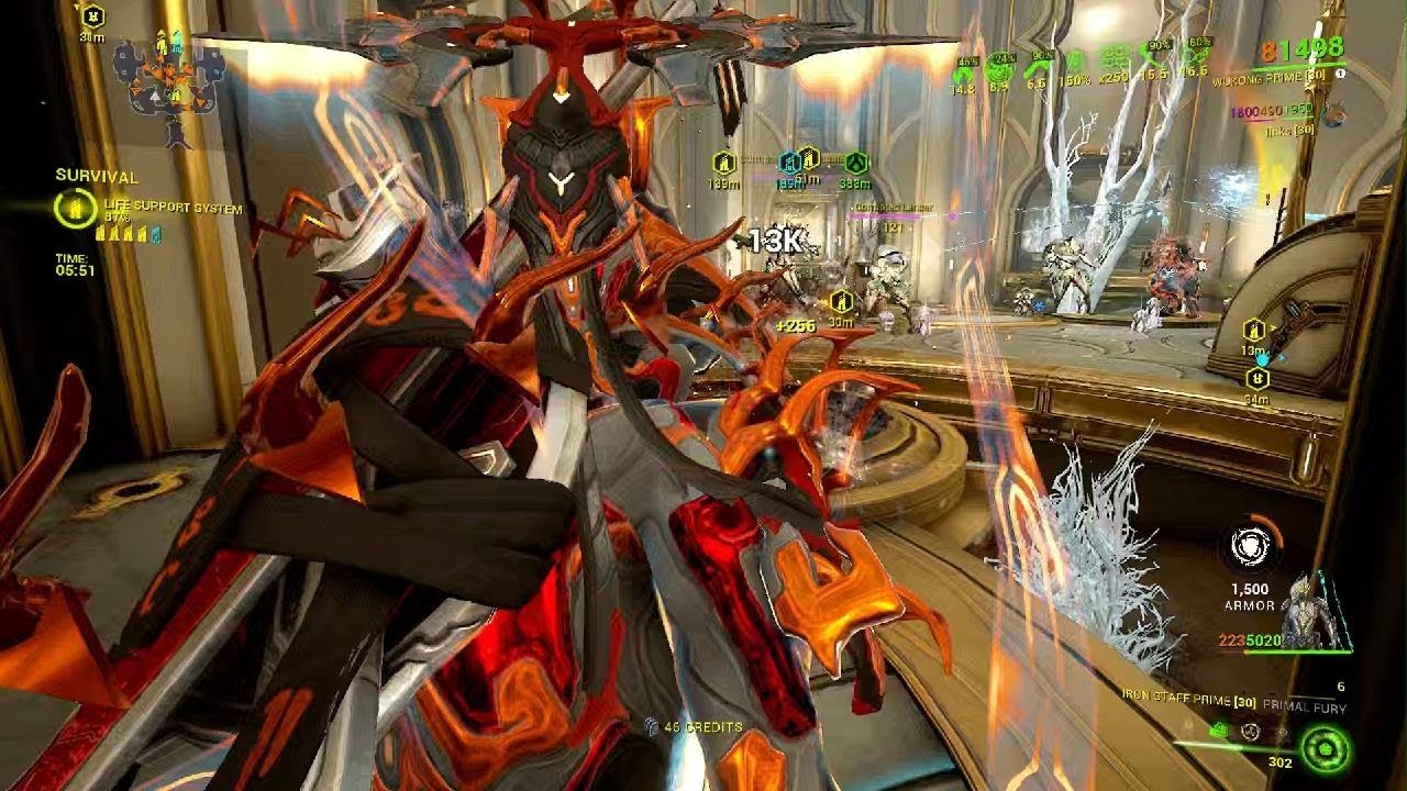 Warframe- {WUKONG PRIME} TESTING OUT MY BUILD IN STEEL PATH - YouTube