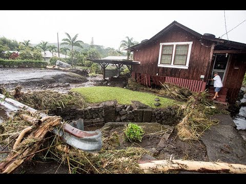 Hurricane Lane flooding in and around the Piihonua area of Hilo - YouTube