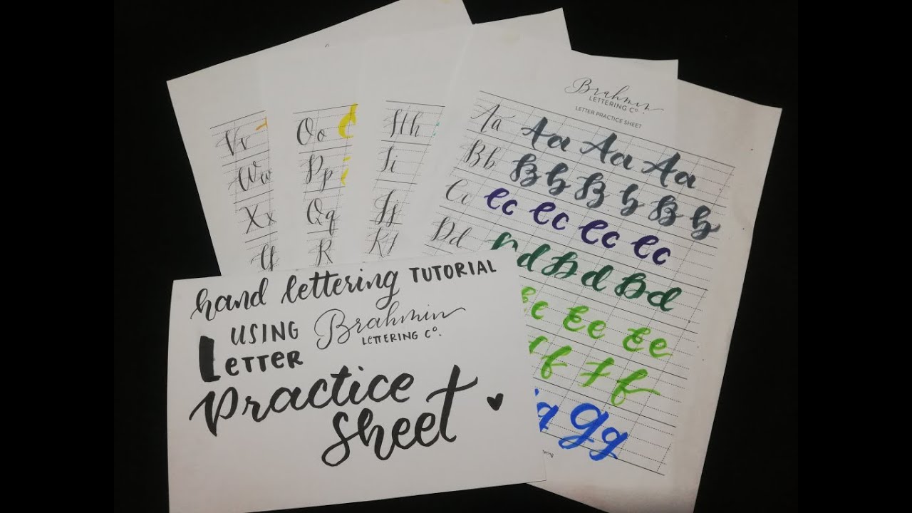 Hand Lettering Tutorial using Brahmin Lettering Co. Alphabet ...