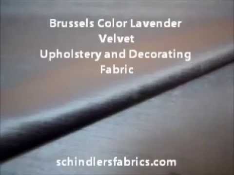 Brussels Color Lavender Velvet Upholstery and Decorating Fabric - YouTube