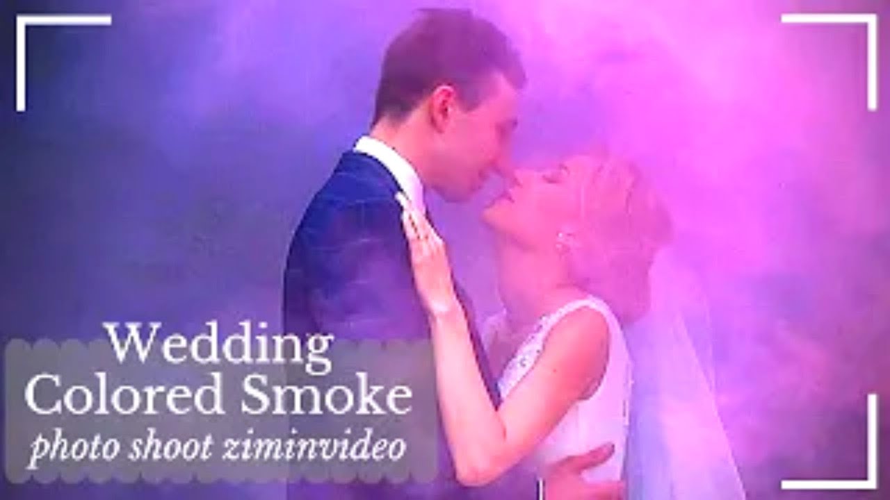 Цветной дым Свадебная фотосессия Colored smoke Wedding photo shoot शादी ...