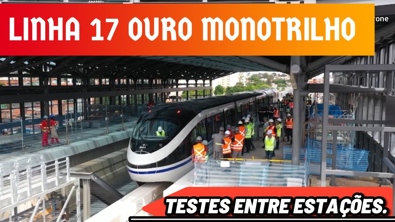 OBRAS LINHA 17 OURO METRÔ MONOTRILHO - YouTube