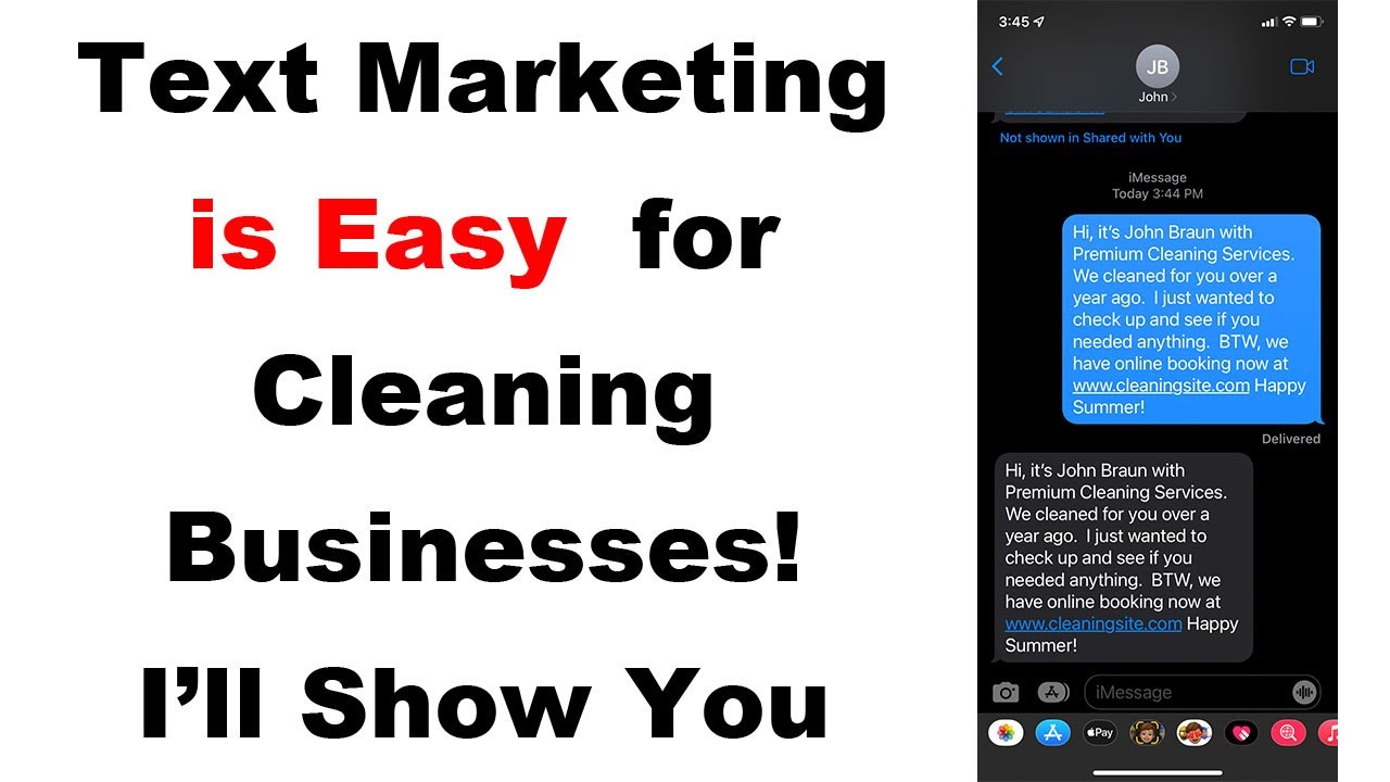 Cleaning Marketing with Text Messages - YouTube