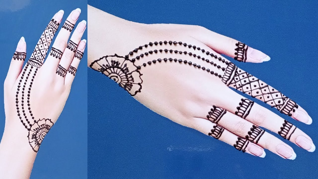 Beautiful and Simple Mehndi Design for girls | Easy Back Hand Mehndi ...