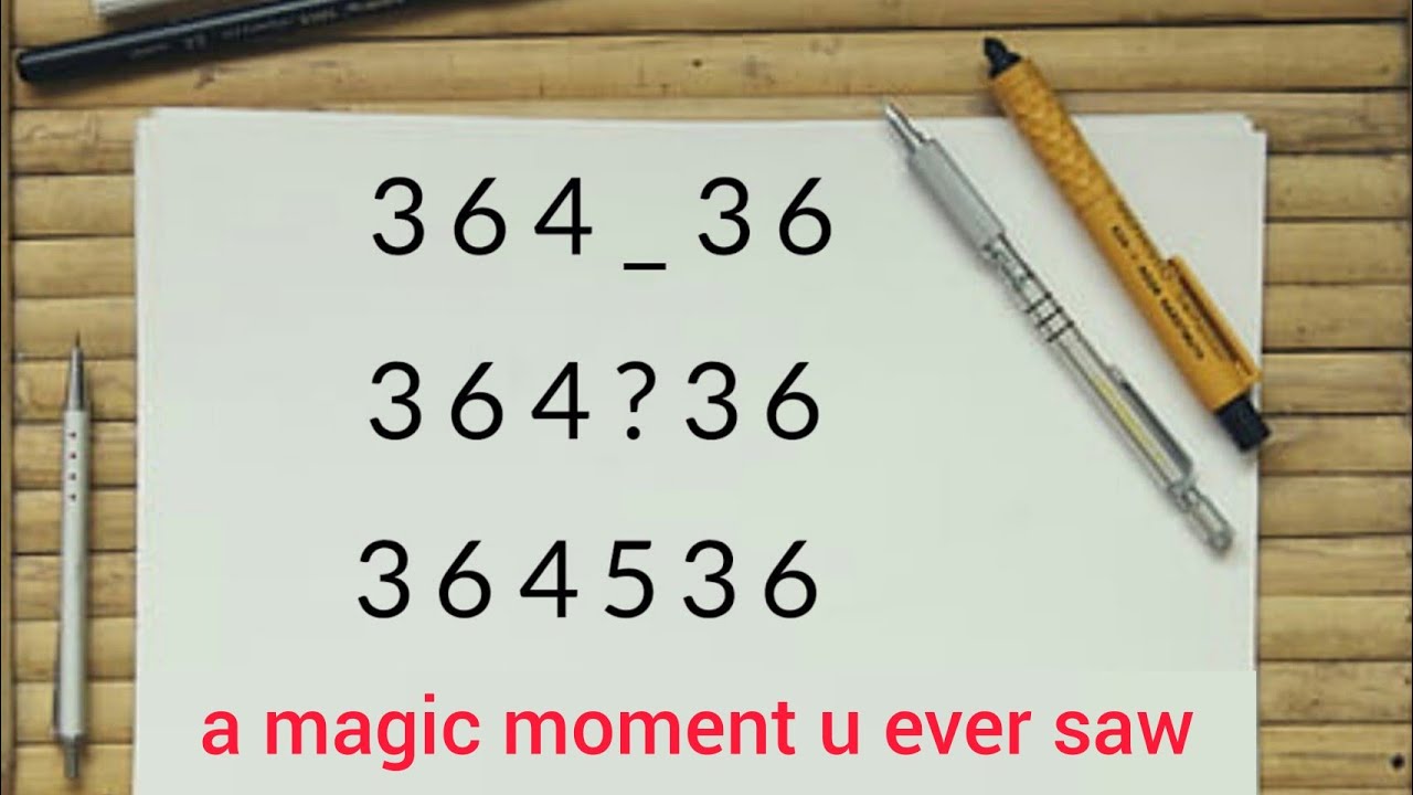 a magic mathematics - YouTube