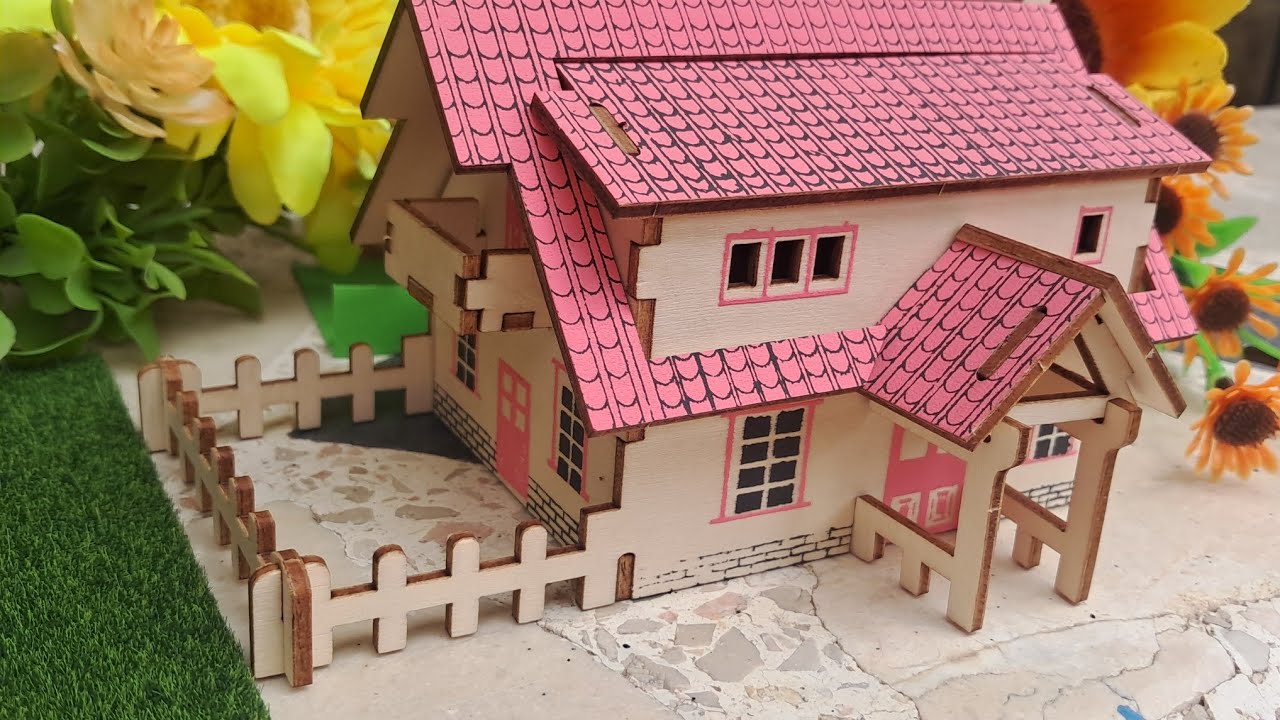 Let's Build a RANCH HOUSE | DIY Miniature | WoodCraft Assembly Kit ...