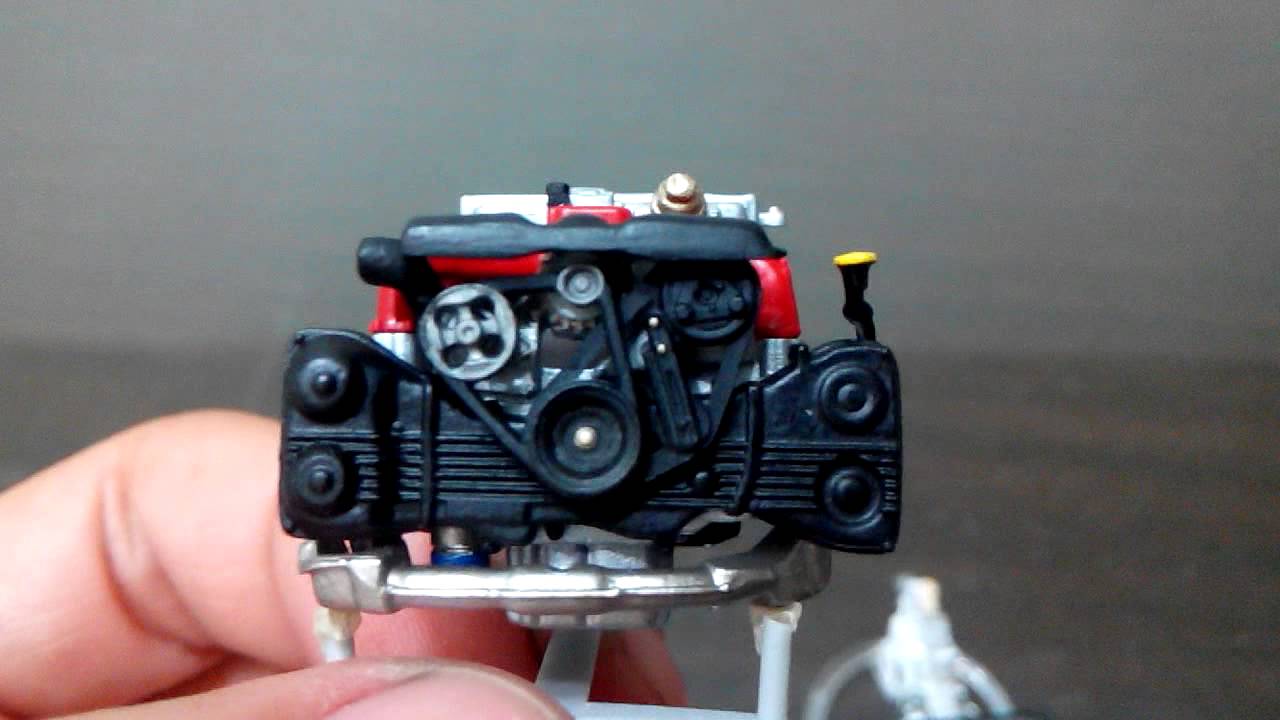 1/24 SUBARU EJ20 & EJ207 engine - YouTube