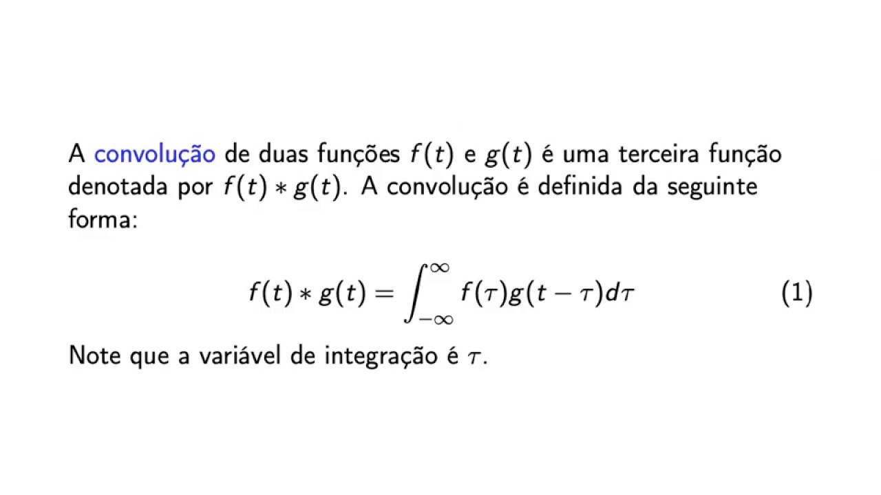 Convolução - Propriedade e exemplo. - YouTube