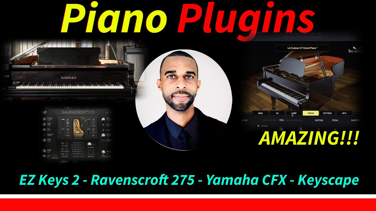 Piano Plugins - Ravenscroft 275 - Keyscape -EZ Keys - Yamaha CFX Grand - YouTube
