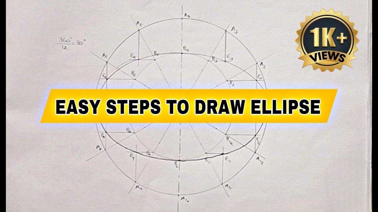 Easy Steps to Draw Ellipse by Concentric Circle Method | Engineering ...