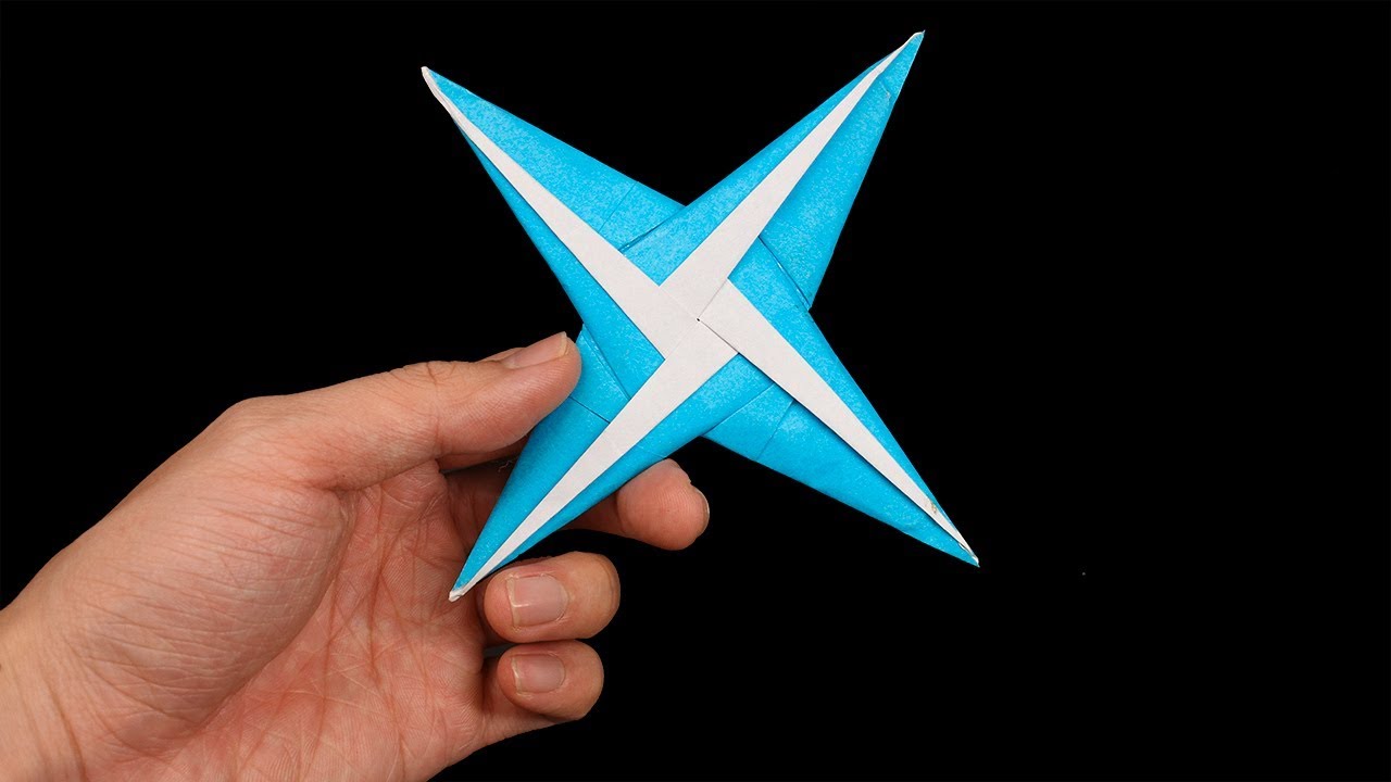 Origami Estrela Ninja - Easy Origami Paper Ninja star 4 points - YouTube