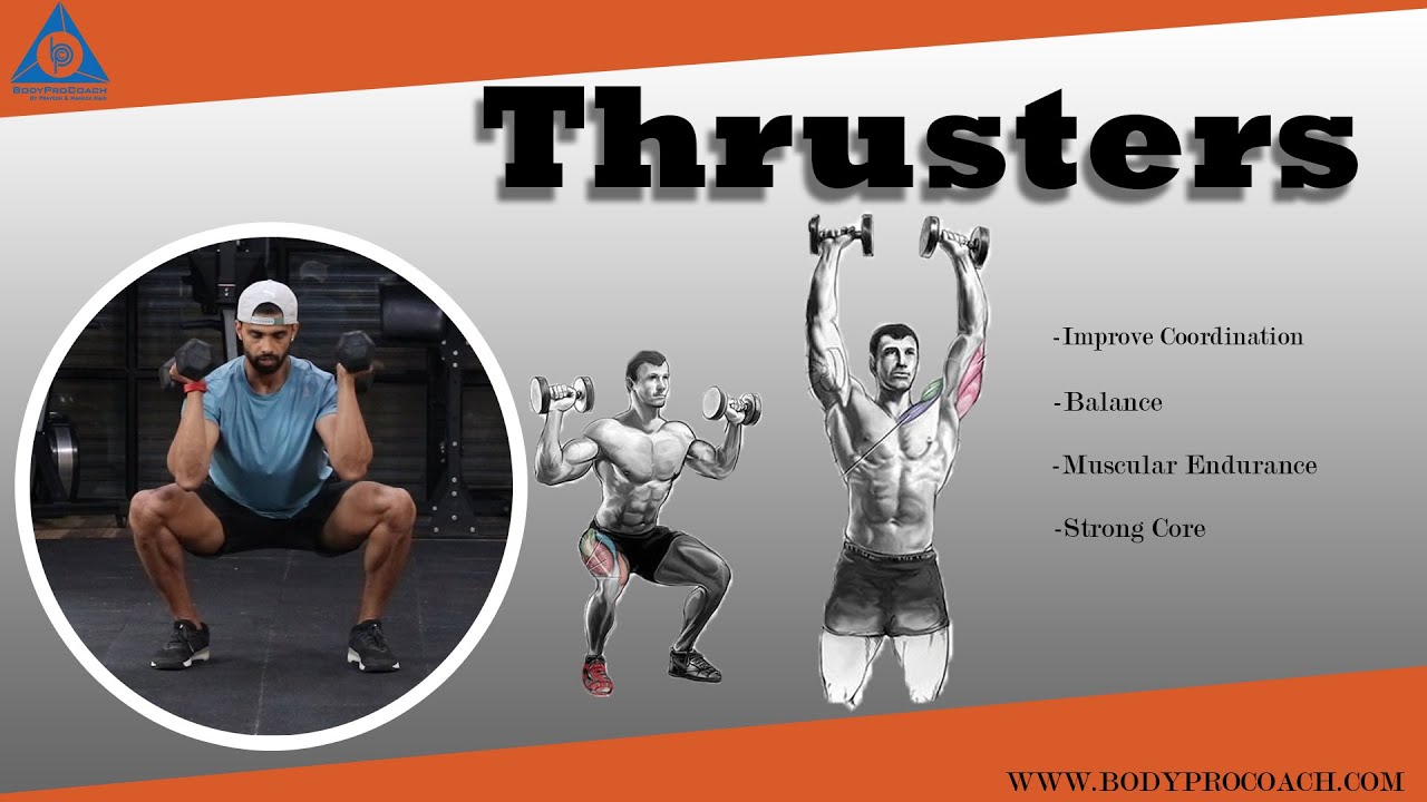 How to do Thrusters || BodyProCoach | Praveen Nair | Maahek Nair - YouTube