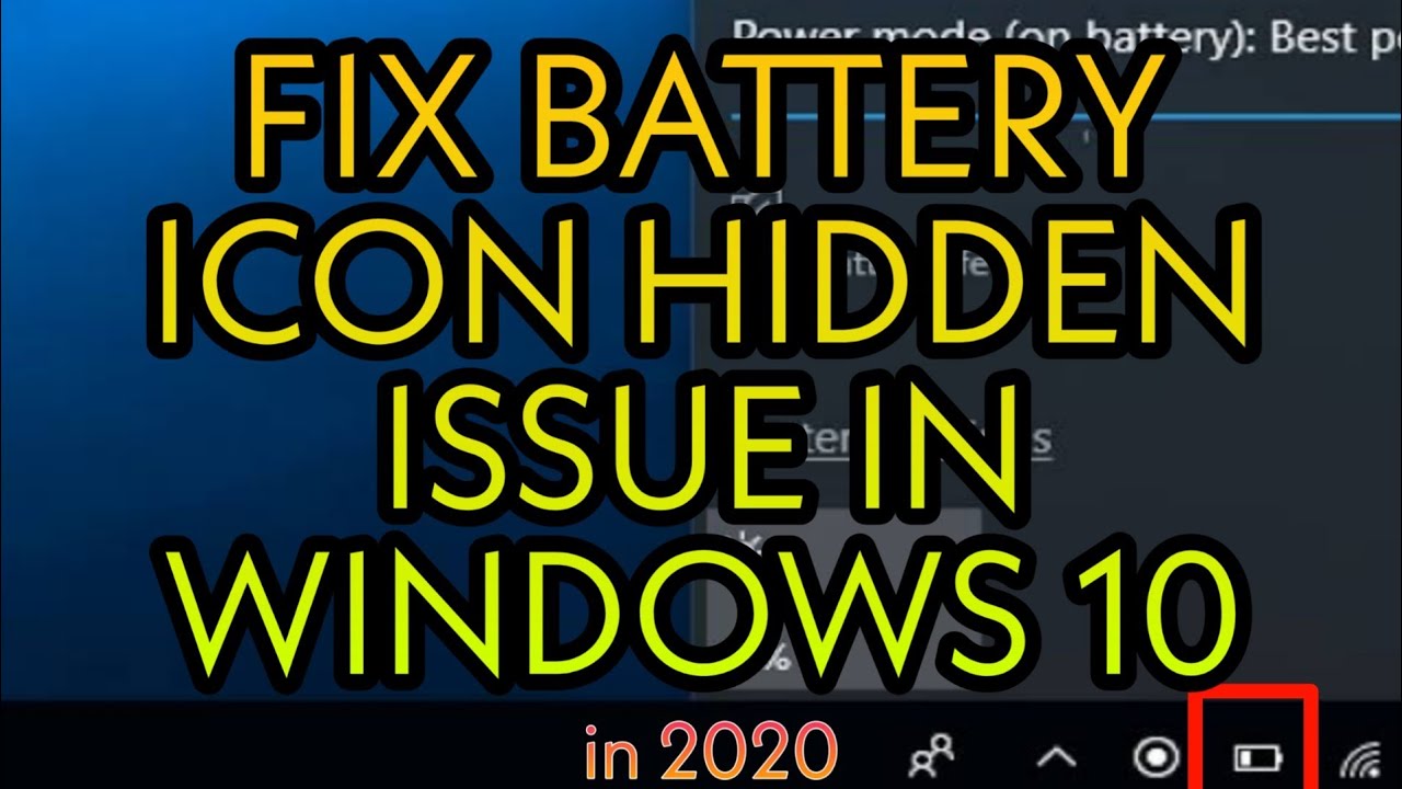 How To Fix Show Battery Icon In TaskBar In Windows 10 In 2minutes how-to-fix-show-battery-icon-in-taskbar-in-windows-10-in-2minutes