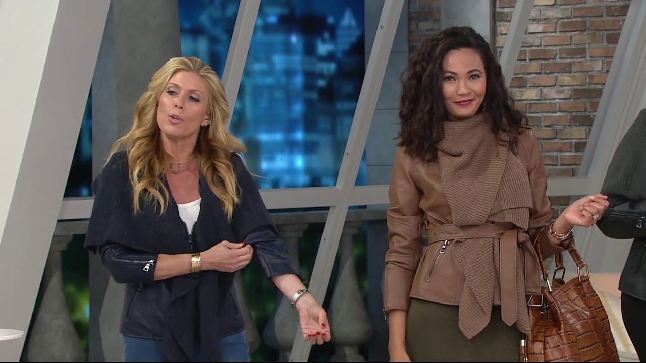 G.I.L.I. Sweater Knit Cascade Motorcycle Jacket on QVC - YouTube