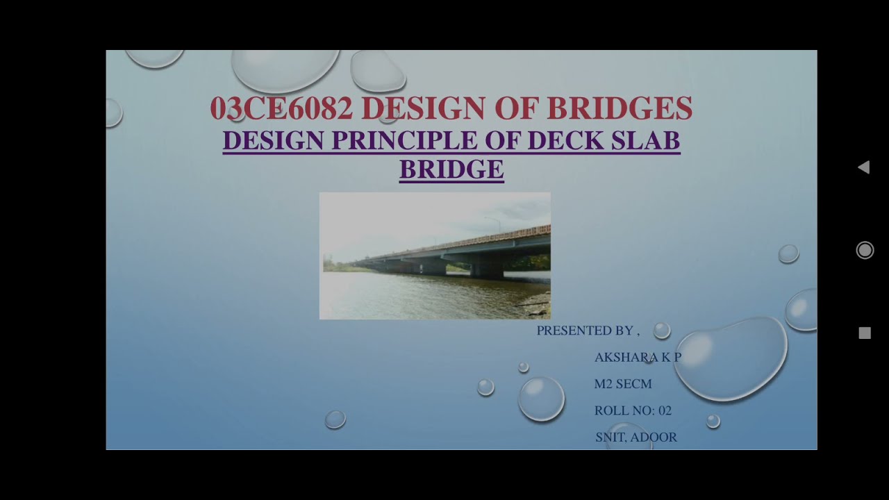 DESIGN PRINCIPLE OF DECK SLAB BRIDGES IIDESIGN OF BRIDGES IIM.TECH ...