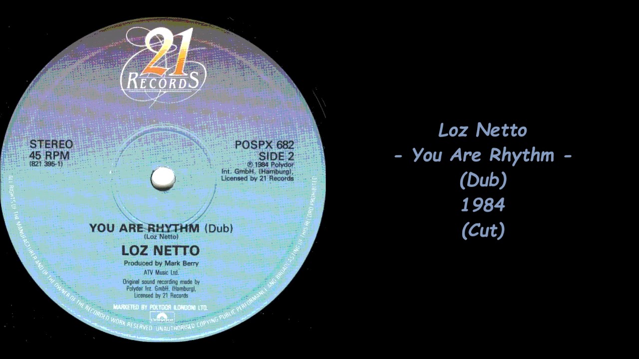 Loz Netto - You Are Rhythm (Dub) - 1984 (Cut) - YouTube