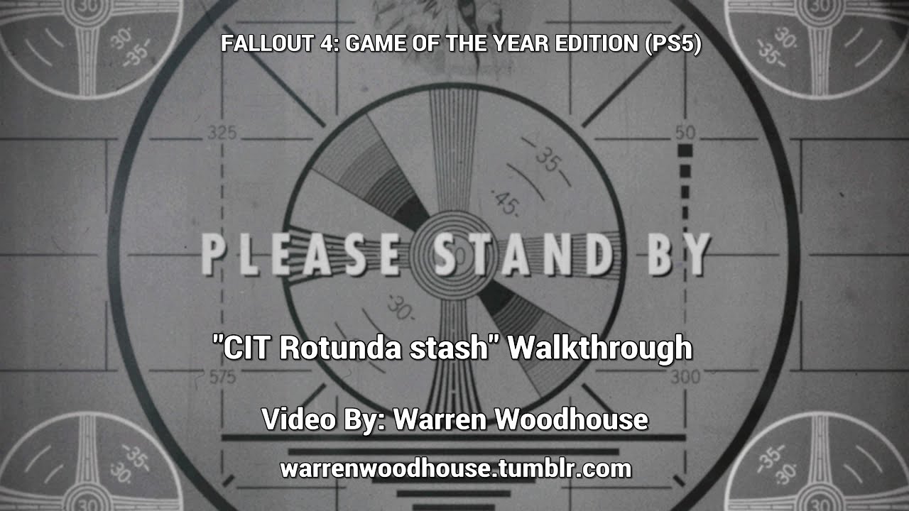 FALLOUT 4 (PS5) - "CIT Rotunda stash" Walkthrough - YouTube