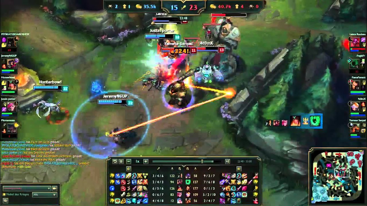 Team full grab teamfight - YouTube