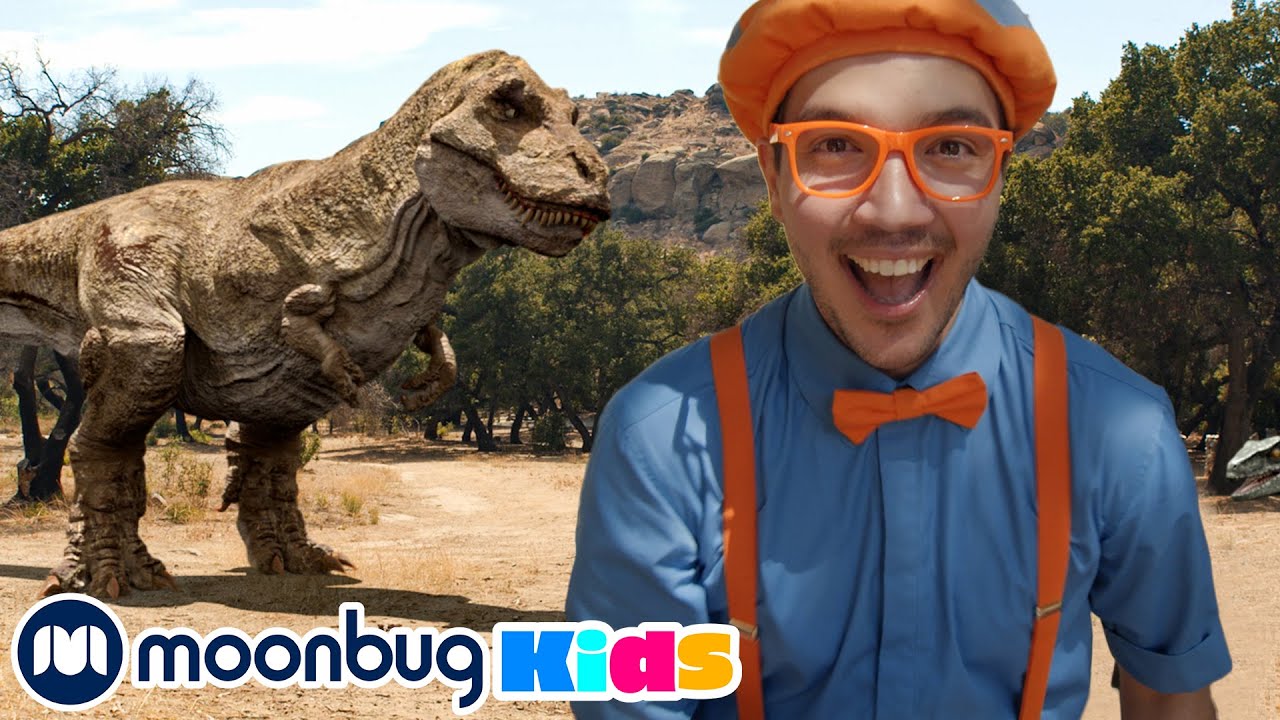 Blippi visits T-Rex Ranch! DINOSAURS! | BLIPPI EXPLORES! | Educational ...