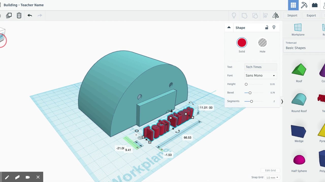 Adding Building Name in Tinkercad - YouTube