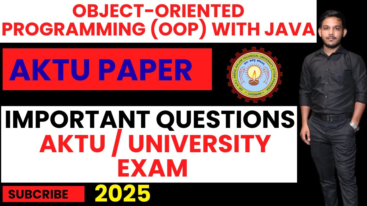 Object Oriented Programming (OOPS) with JAVA - YouTube