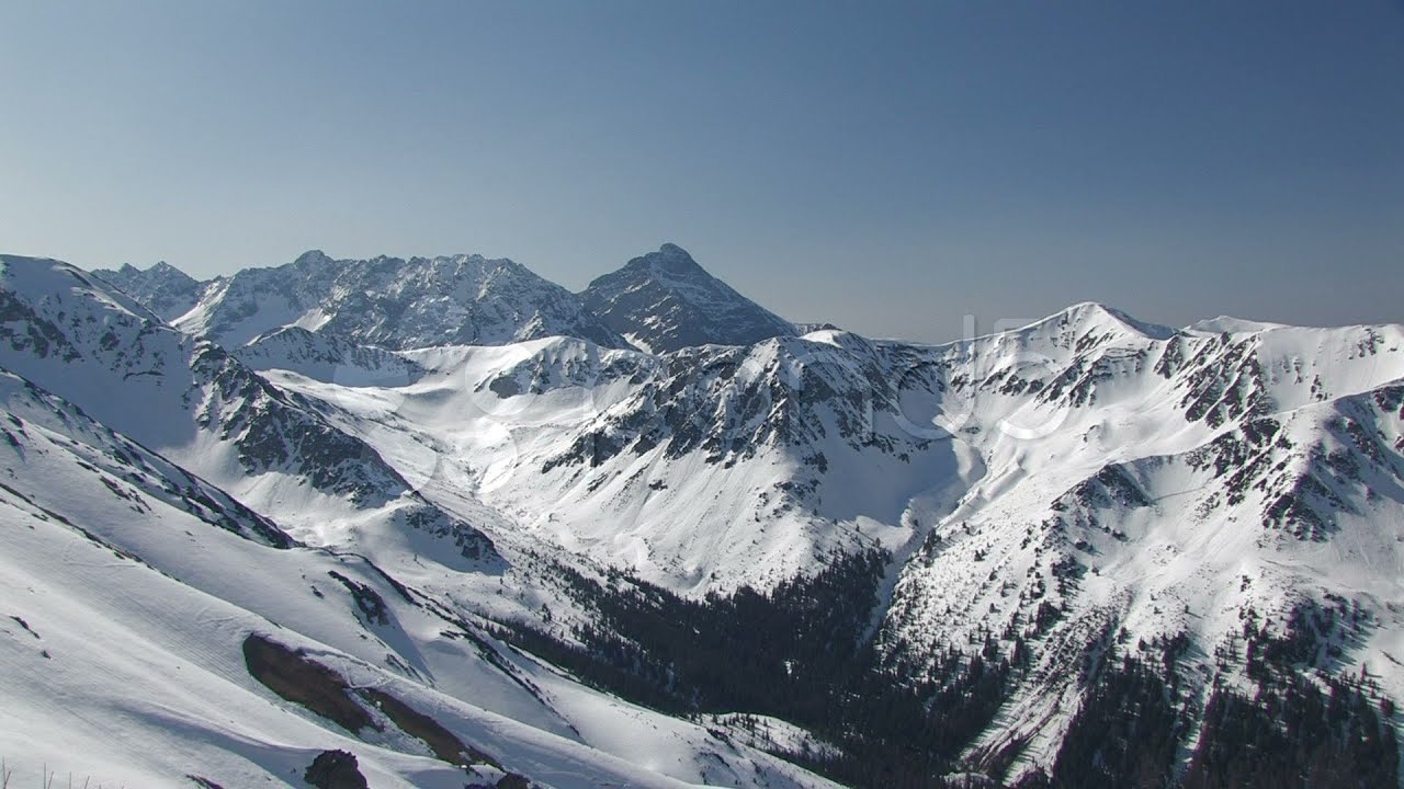 Scenic Snowy Mountain Range 14. Stock Footage - YouTube