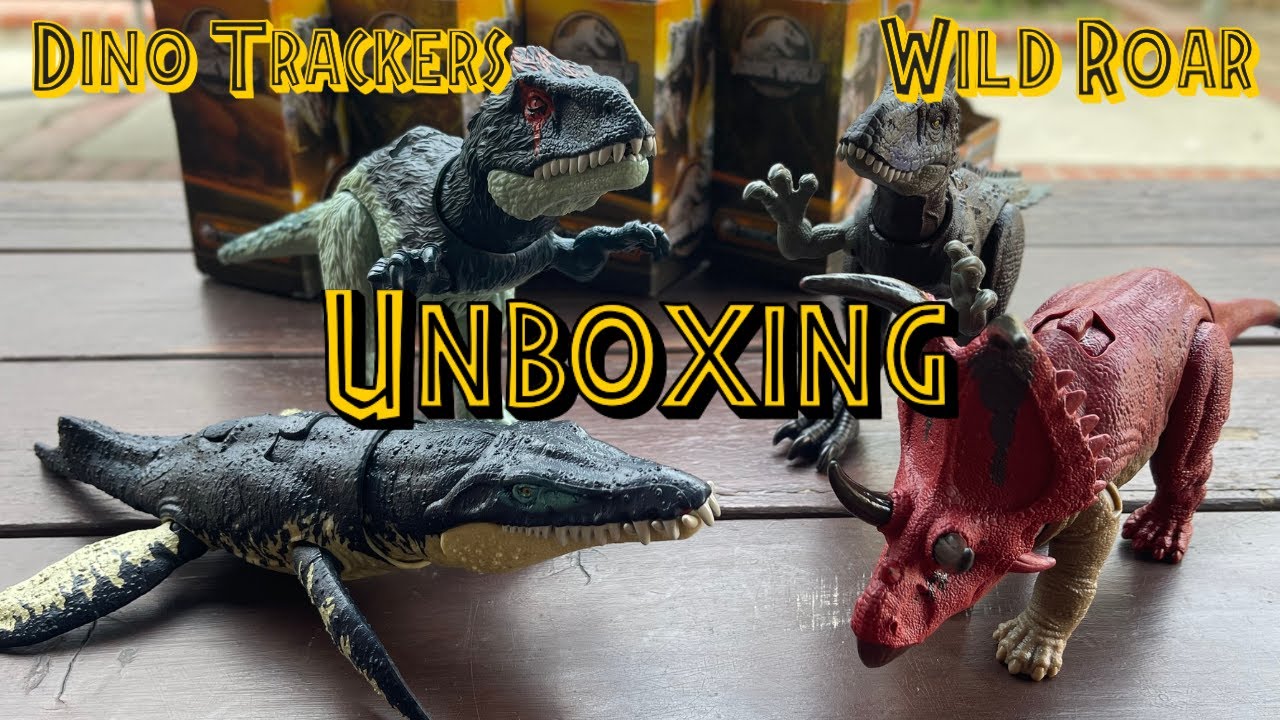 WILD ROAR Dino Trackers UNBOXING (Complete Set) - Jurassic World Toys ...
