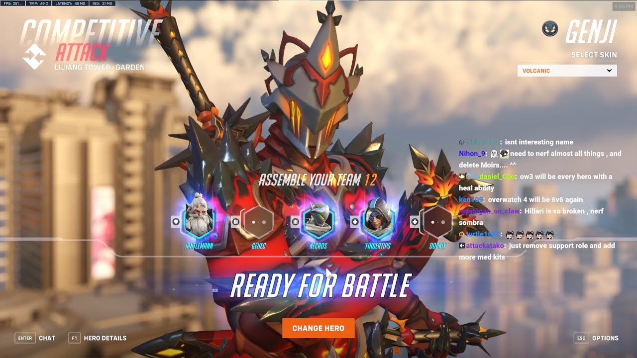 NEW SKIN GENJI "VOLCANIC"! FASTEST GENJI! NECROS GENJI GAMEPLAY ...